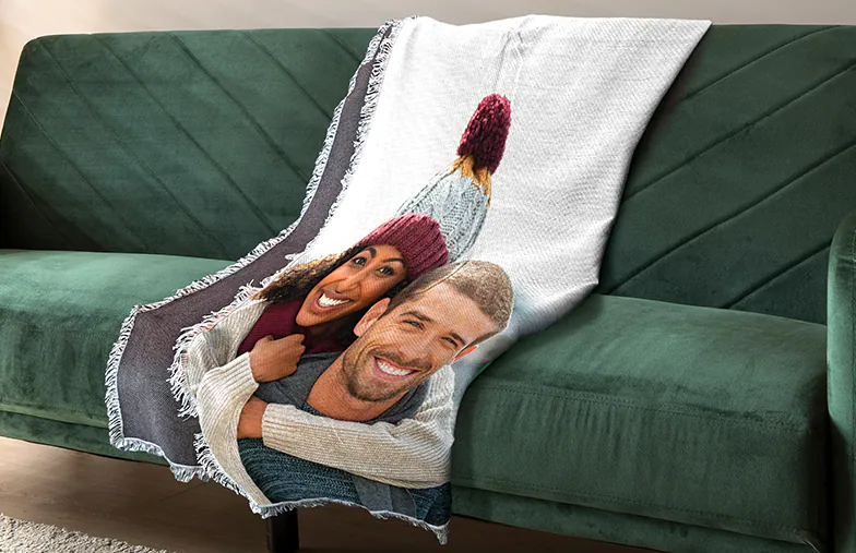 Woven Photo Blankets | Personalised Blankets |Done in 5 Mins