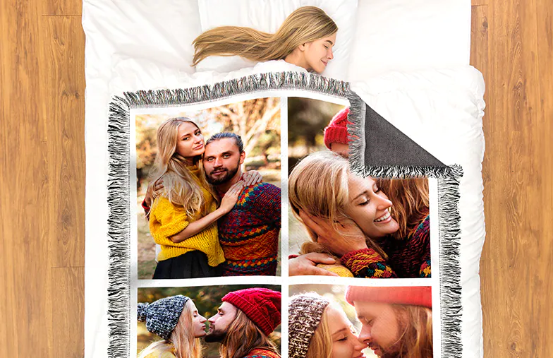 Woven Photo Blankets | Personalised Blankets |Done in 5 Mins